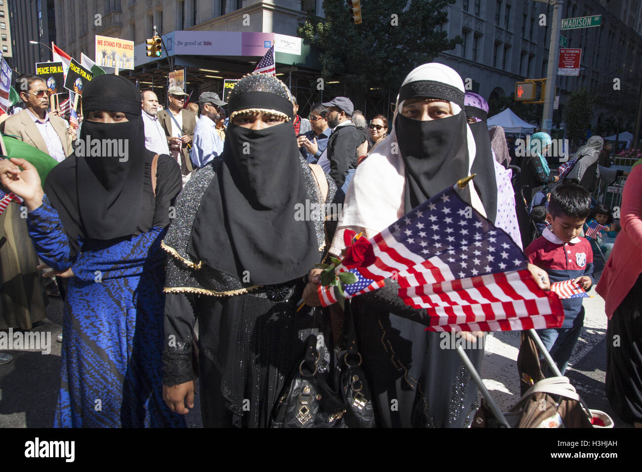United American Muslim Day Parade on Madison Avenue in New York City ...
