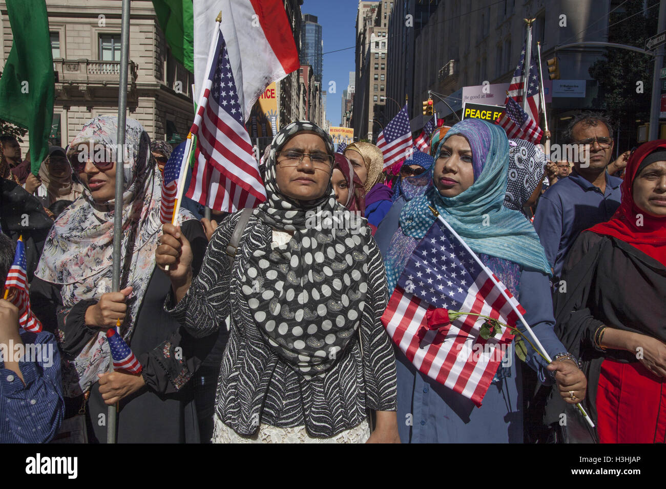 United American Muslim Day Parade on Madison Avenue in New York City ...