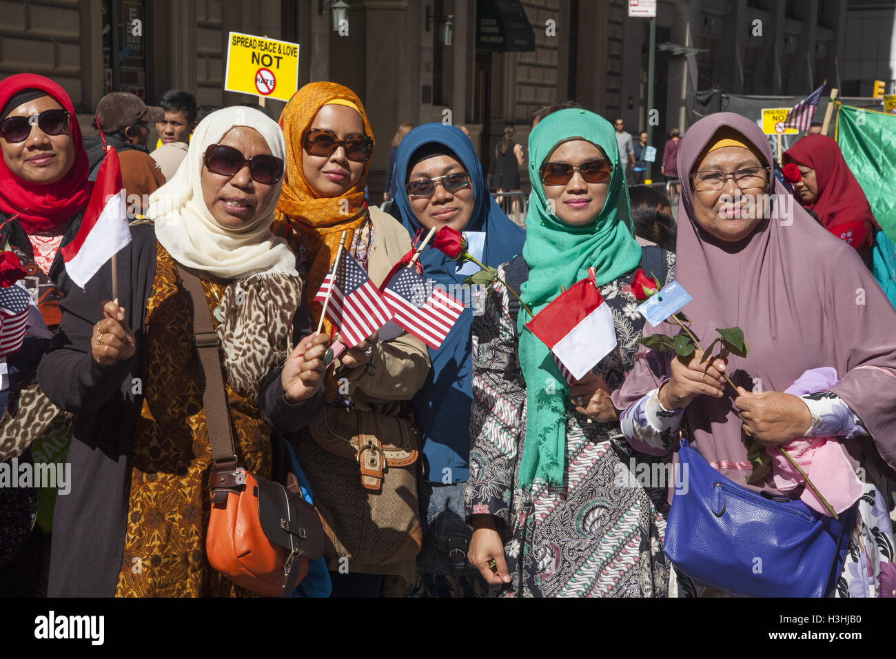 United American Muslim Day Parade on Madison Avenue in New York City ...