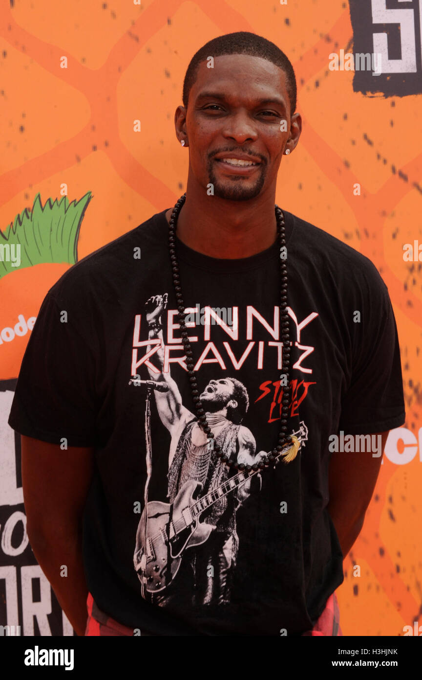 NBA player Chris Bosh arrives at Nickelodeon 2016 Kids' Choice Sports ...
