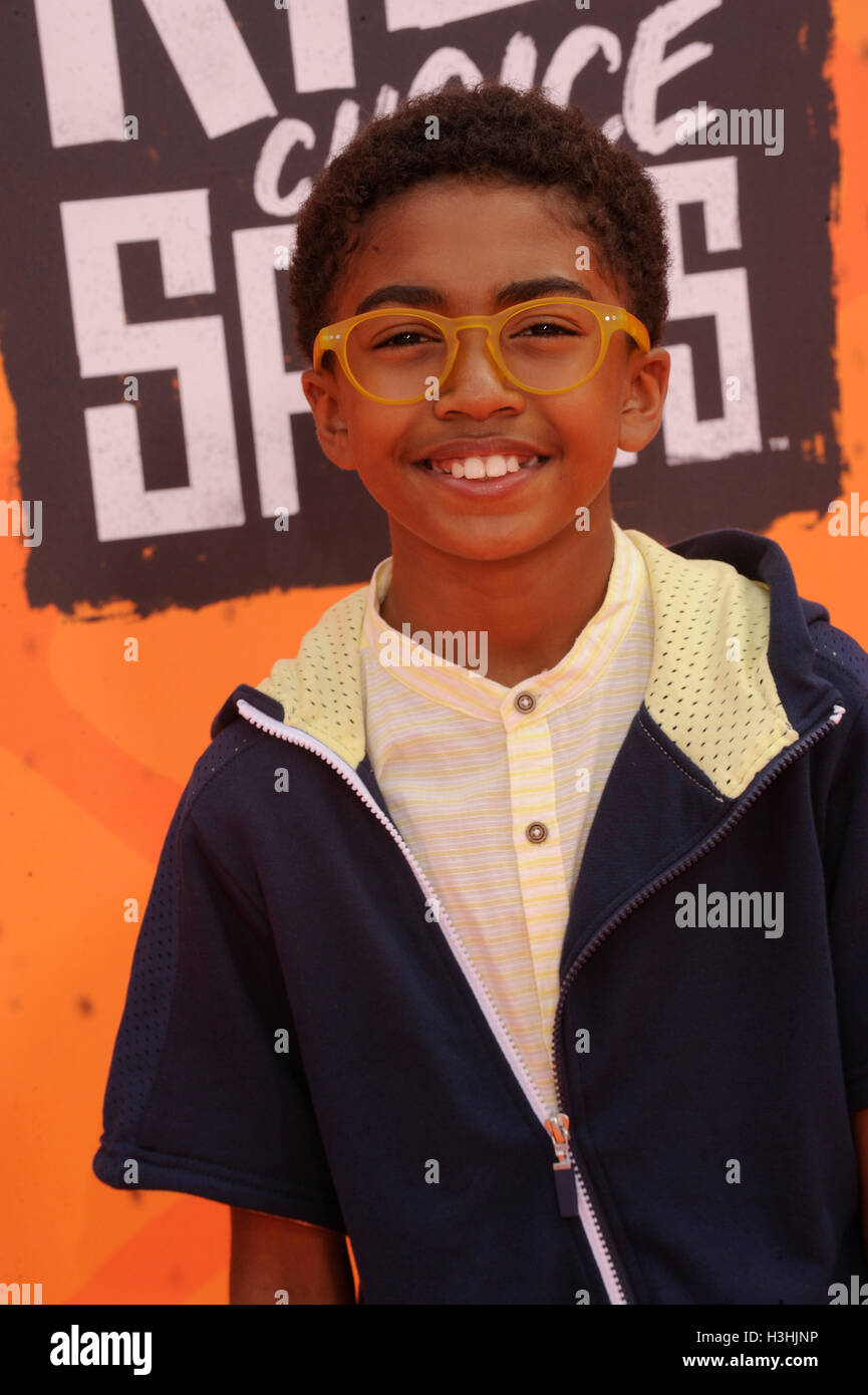 Actor Miles Brown arrives at Nickelodeon 2016 Kids' Choice Sports ...