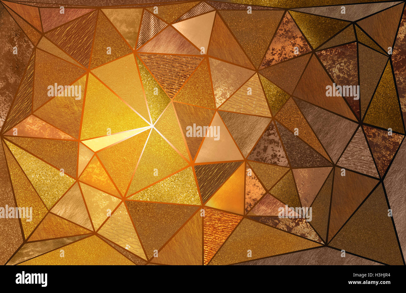Gold triangles glitter hi-res stock photography and images - Alamy