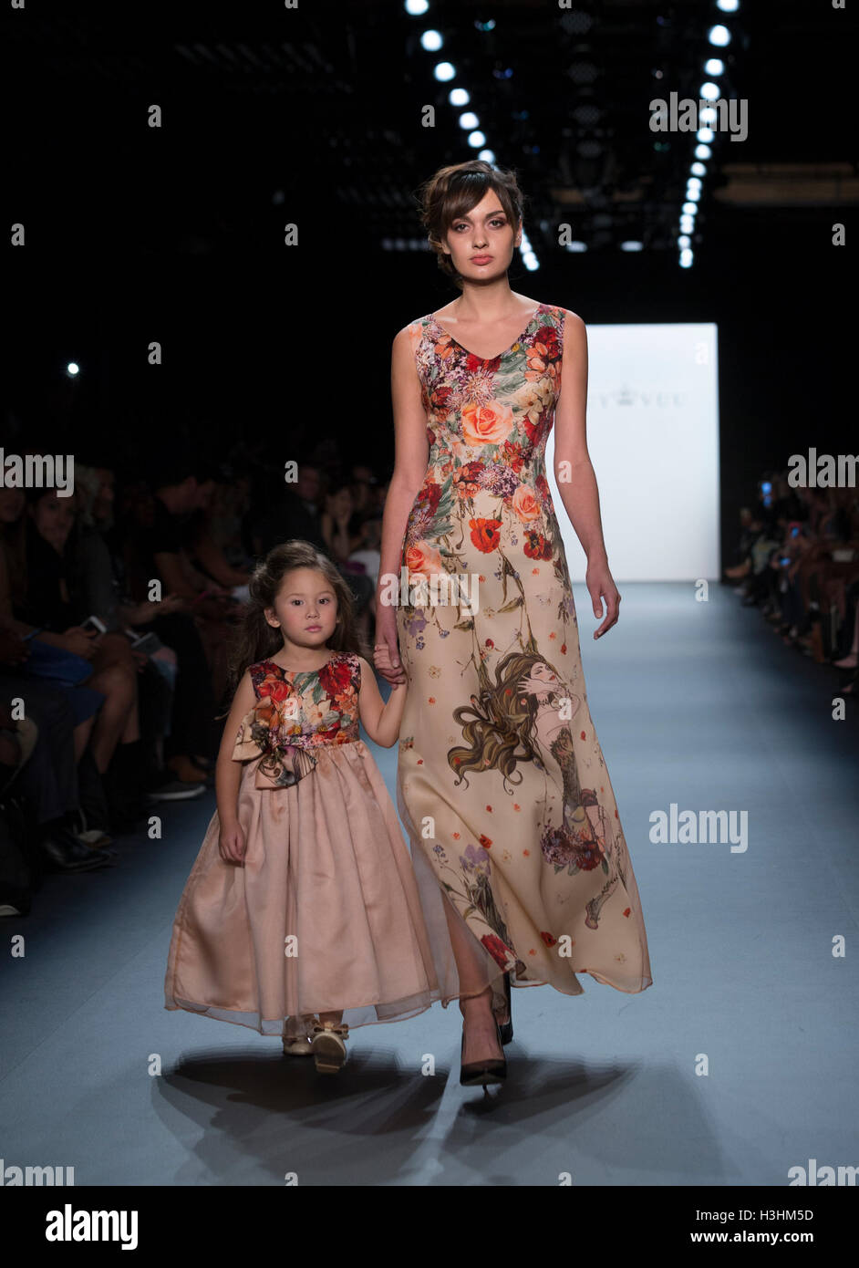 New York, NY USA - September 11, 2016: Young and adult models walk ...