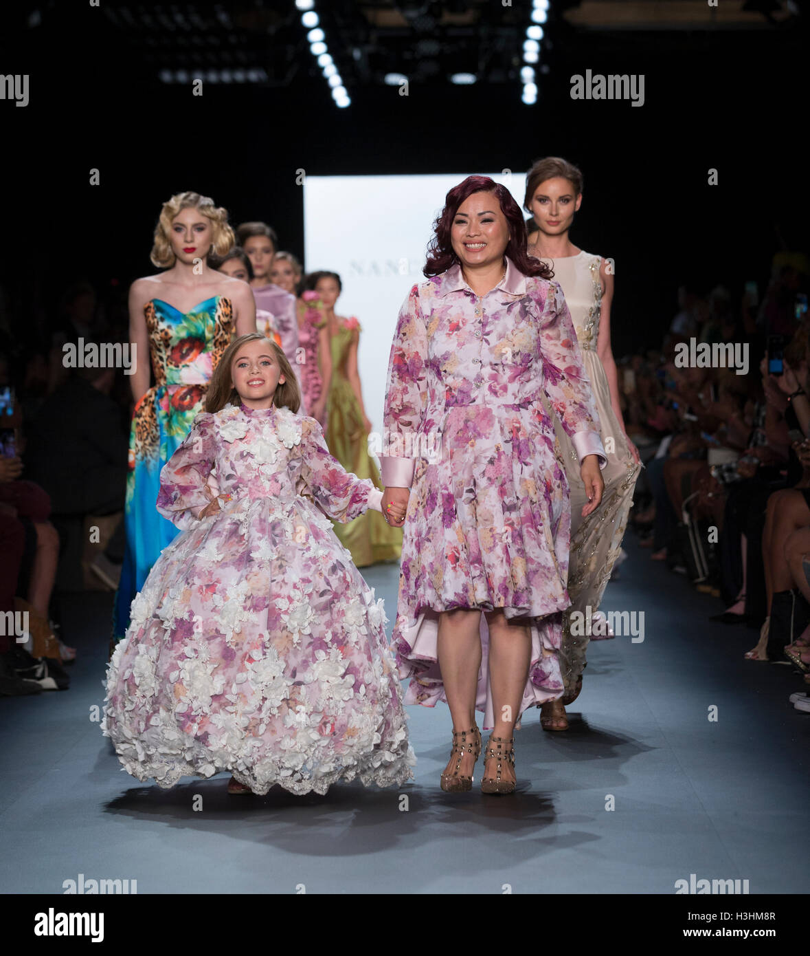 New York, NY USA - September 11, 2016: Designer Nancy Vuu and models ...