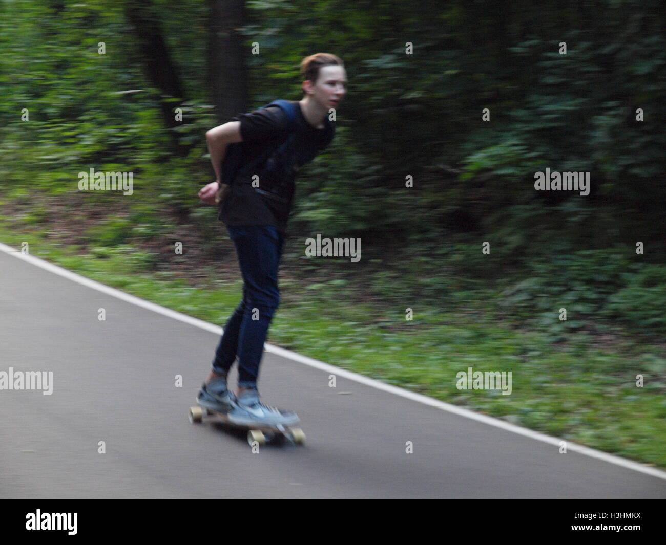 Longboarding skate highway hi-res stock photography and images - Alamy