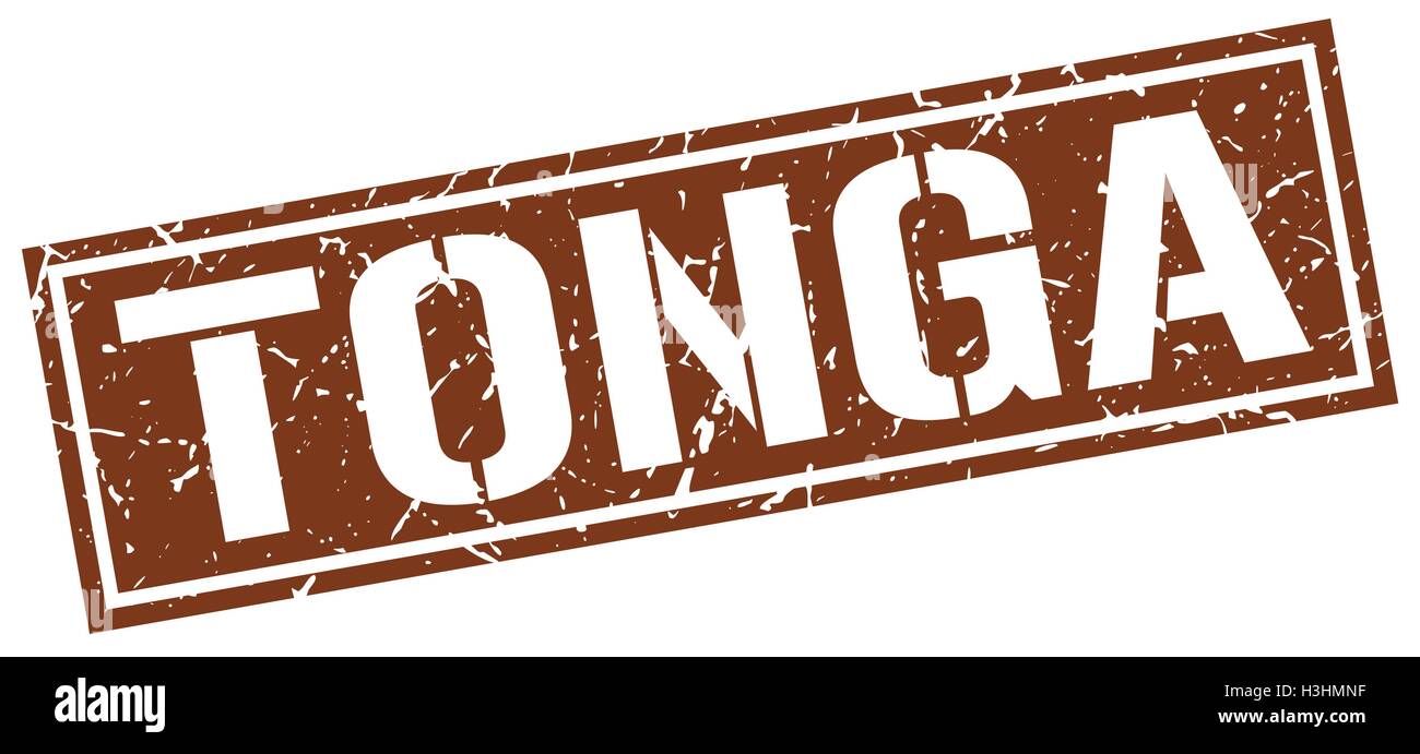 Tonga brown square stamp Stock Vector Image & Art - Alamy