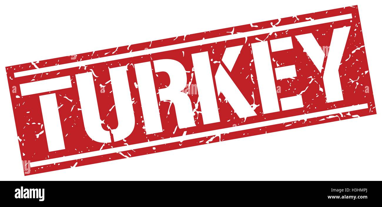 Turkey red square stamp Stock Vector Image & Art - Alamy
