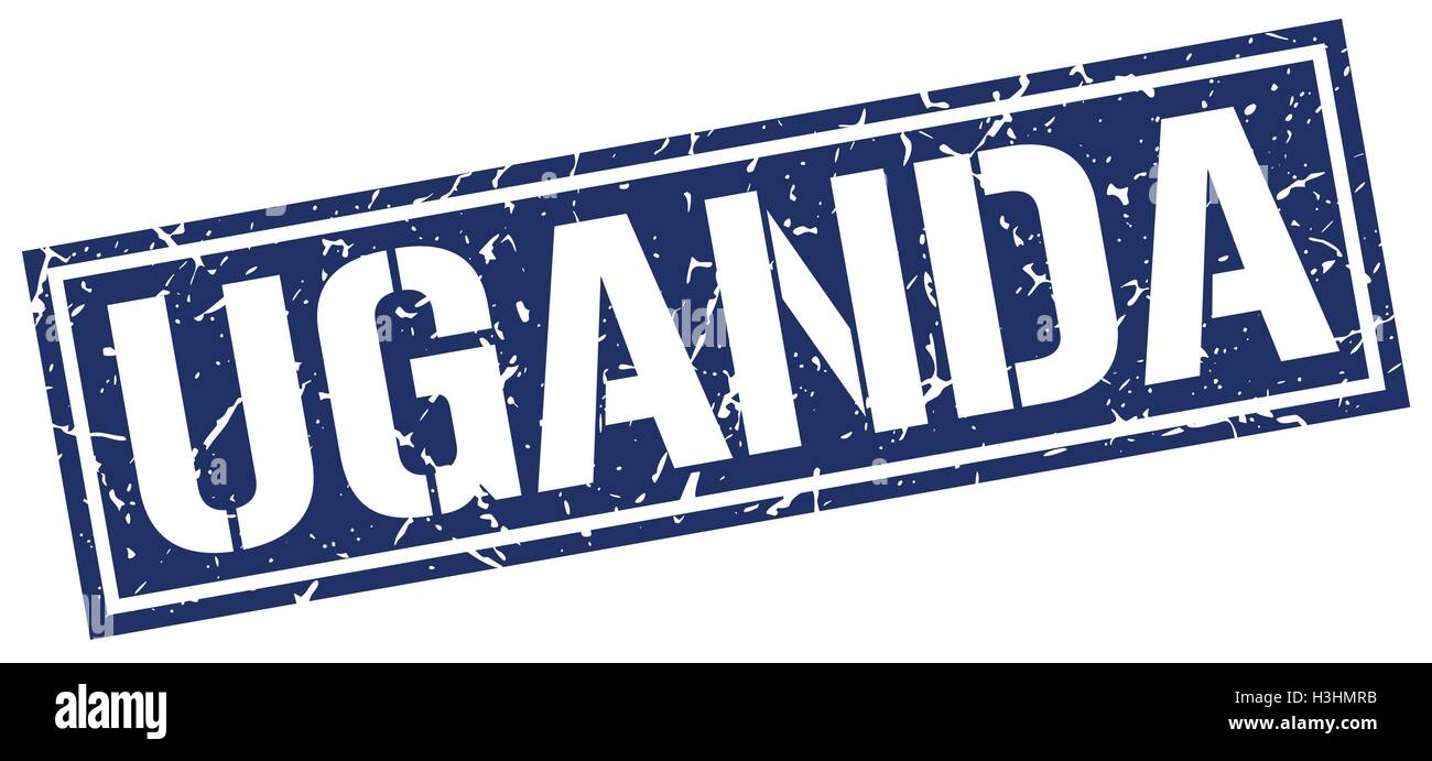Uganda blue square stamp Stock Vector Image & Art - Alamy