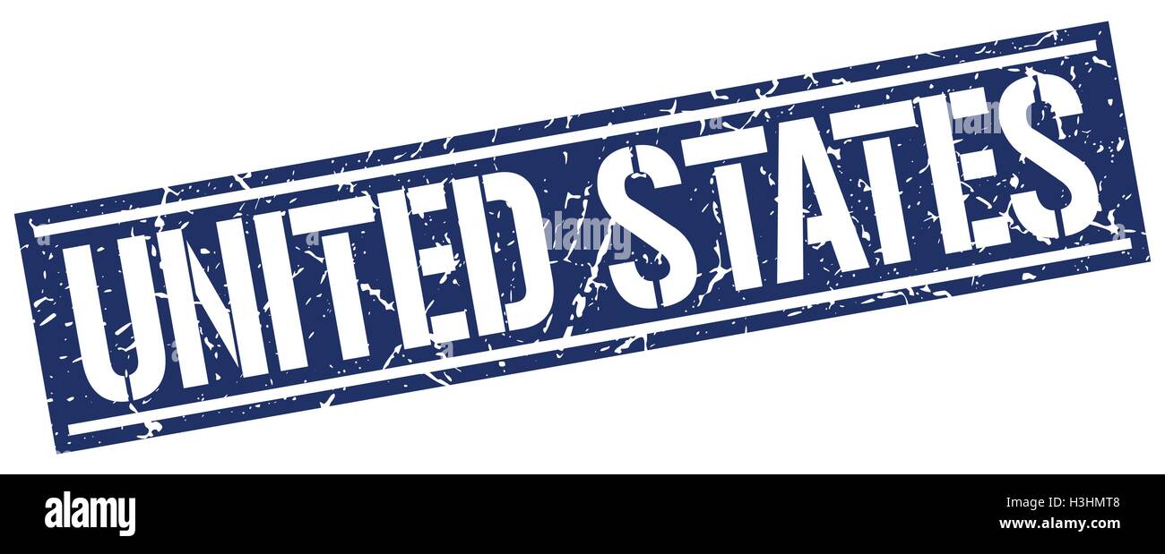 United States blue square stamp Stock Vector Image & Art - Alamy
