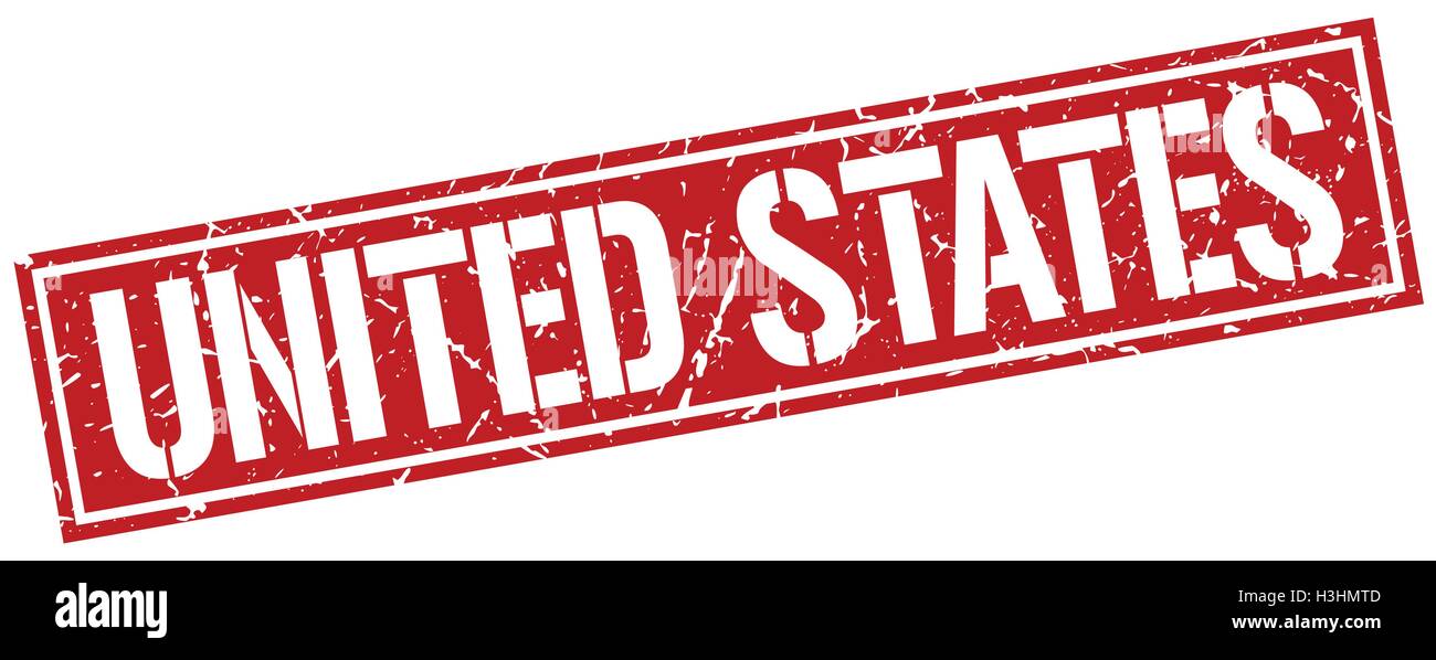 United States red square stamp Stock Vector Image & Art - Alamy
