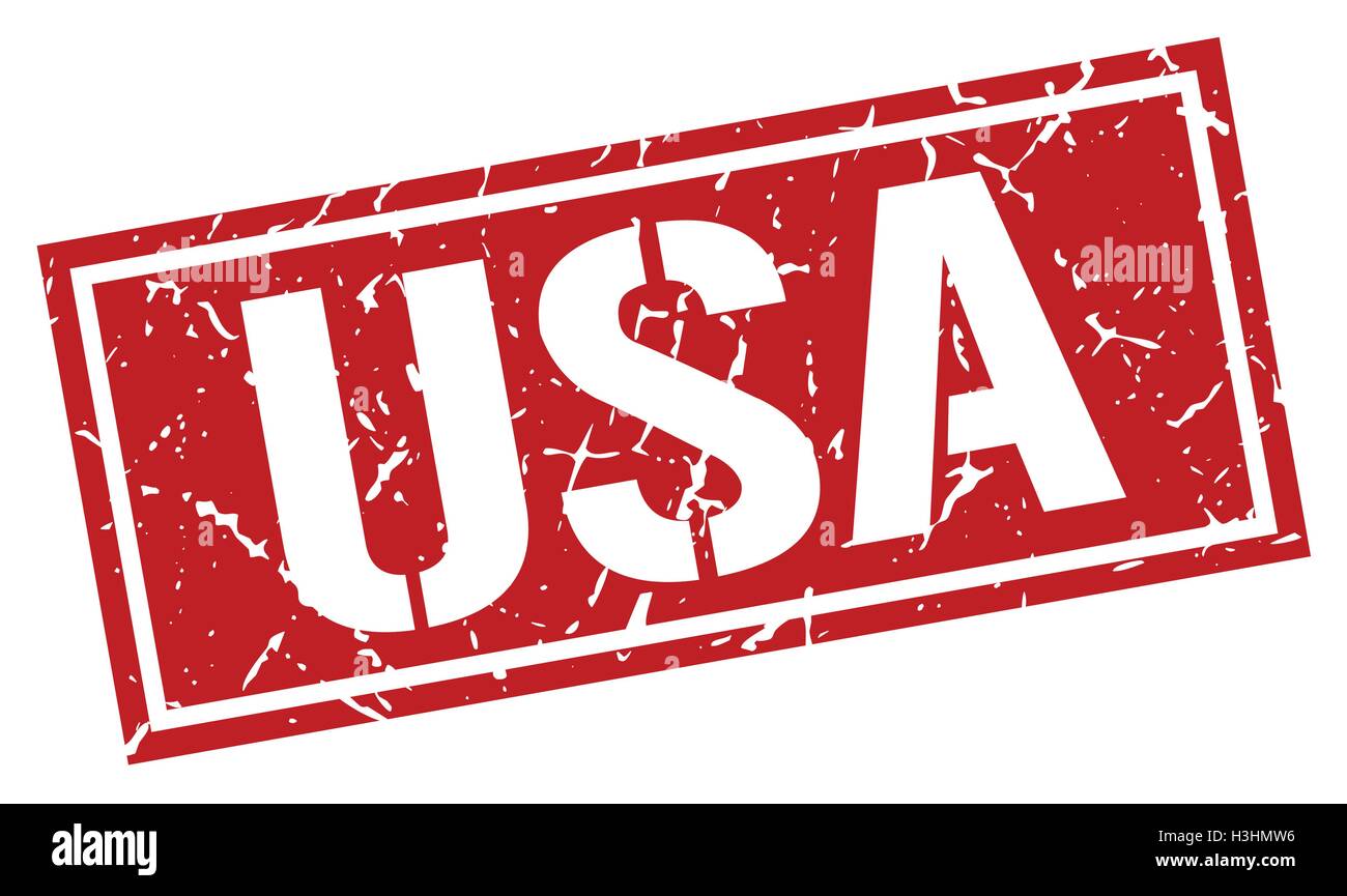usa red square stamp Stock Vector Image & Art - Alamy