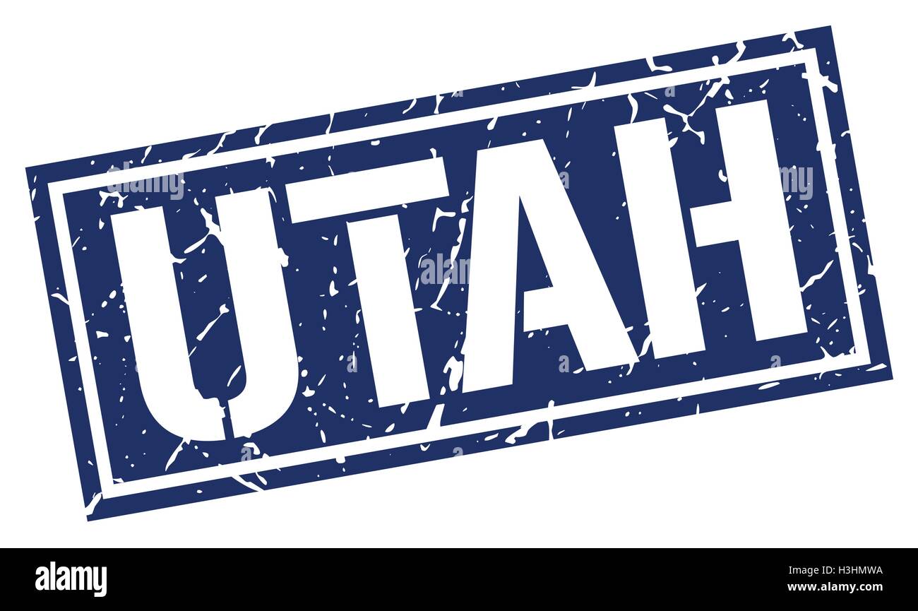 Utah blue square stamp Stock Vector Image & Art - Alamy