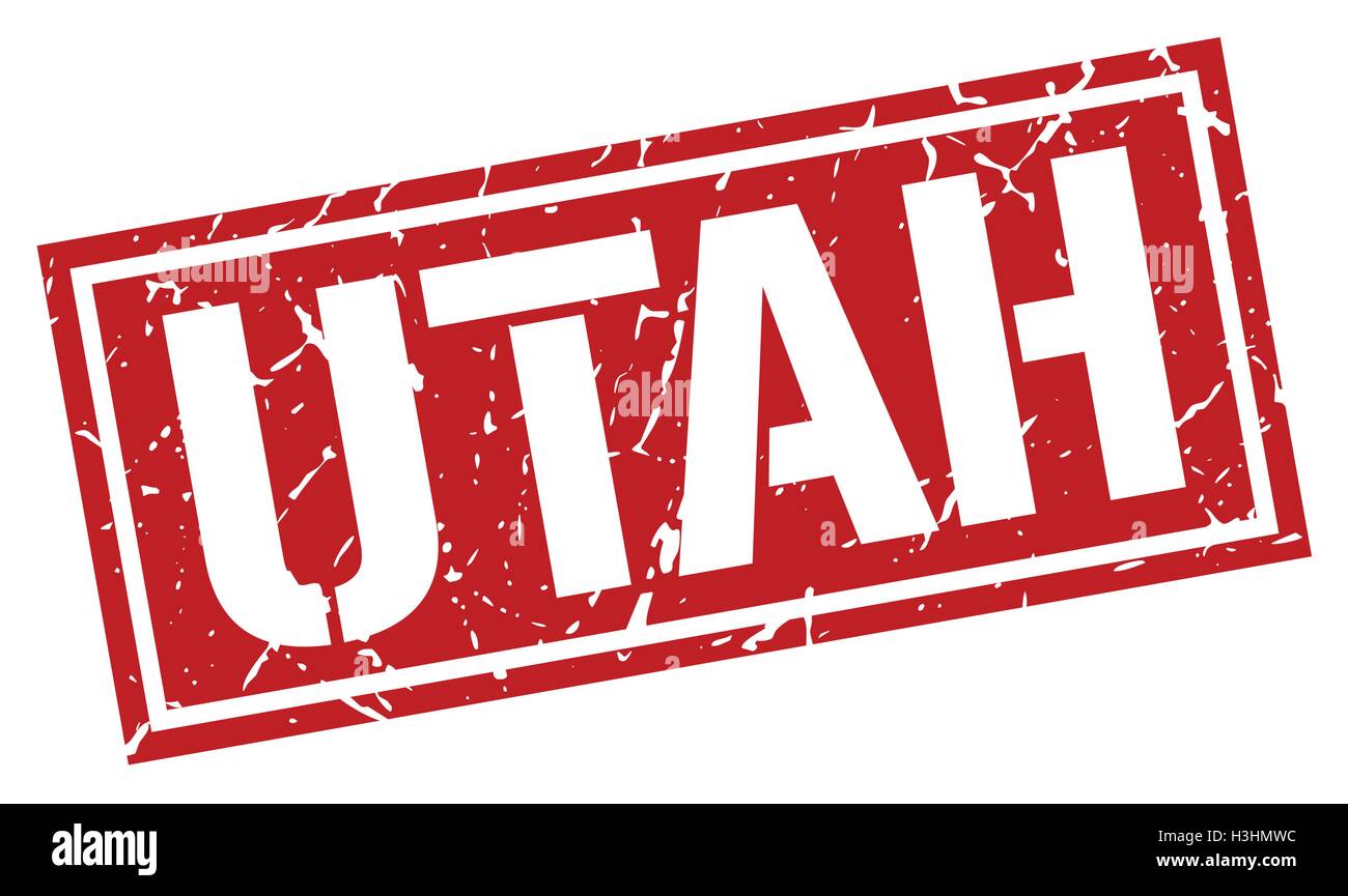 Utah red square stamp Stock Vector Image & Art - Alamy
