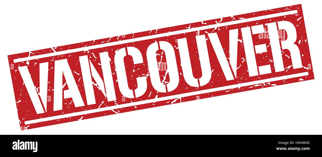 Vancouver red square stamp Stock Vector Image & Art - Alamy