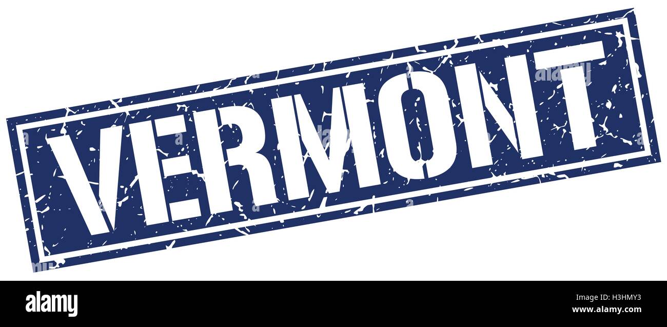 Vermont blue square stamp Stock Vector Image & Art - Alamy