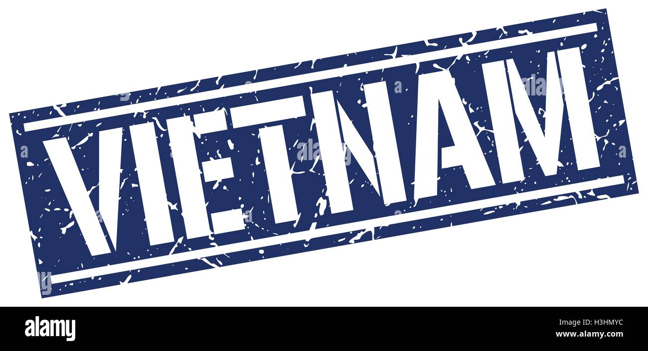 Vietnam blue square stamp Stock Vector Image & Art - Alamy