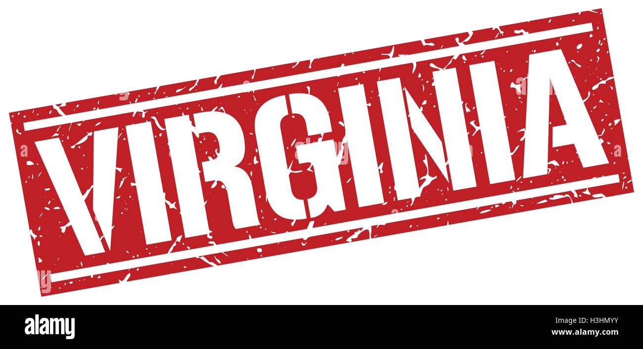 Virginia red square stamp Stock Vector Image & Art - Alamy