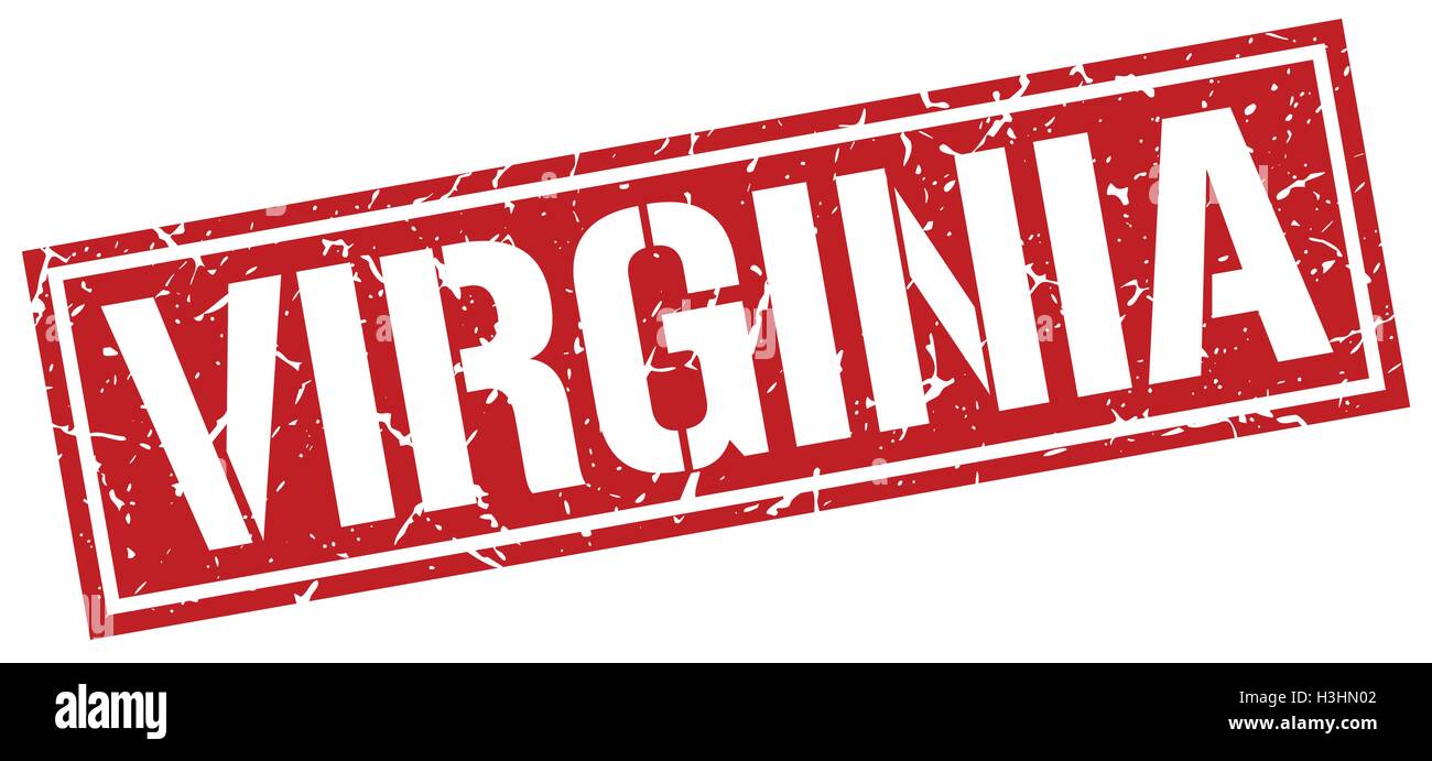 Virginia red square stamp Stock Vector Image & Art - Alamy