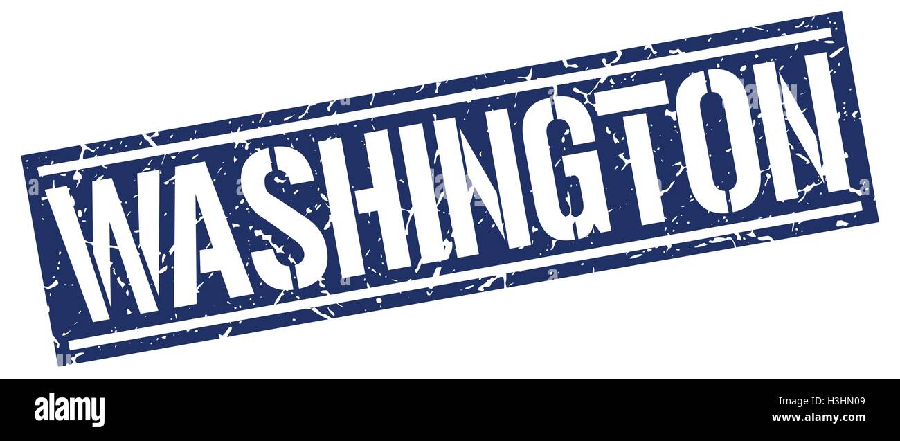 Washington blue square stamp Stock Vector Image & Art - Alamy