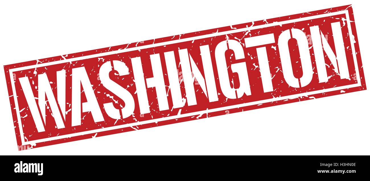 Washington red square stamp Stock Vector Image & Art - Alamy