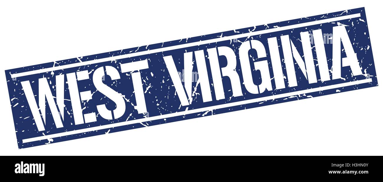 West Virginia blue square stamp Stock Vector Image & Art - Alamy
