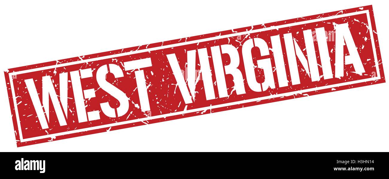 West Virginia red square stamp Stock Vector Image & Art - Alamy