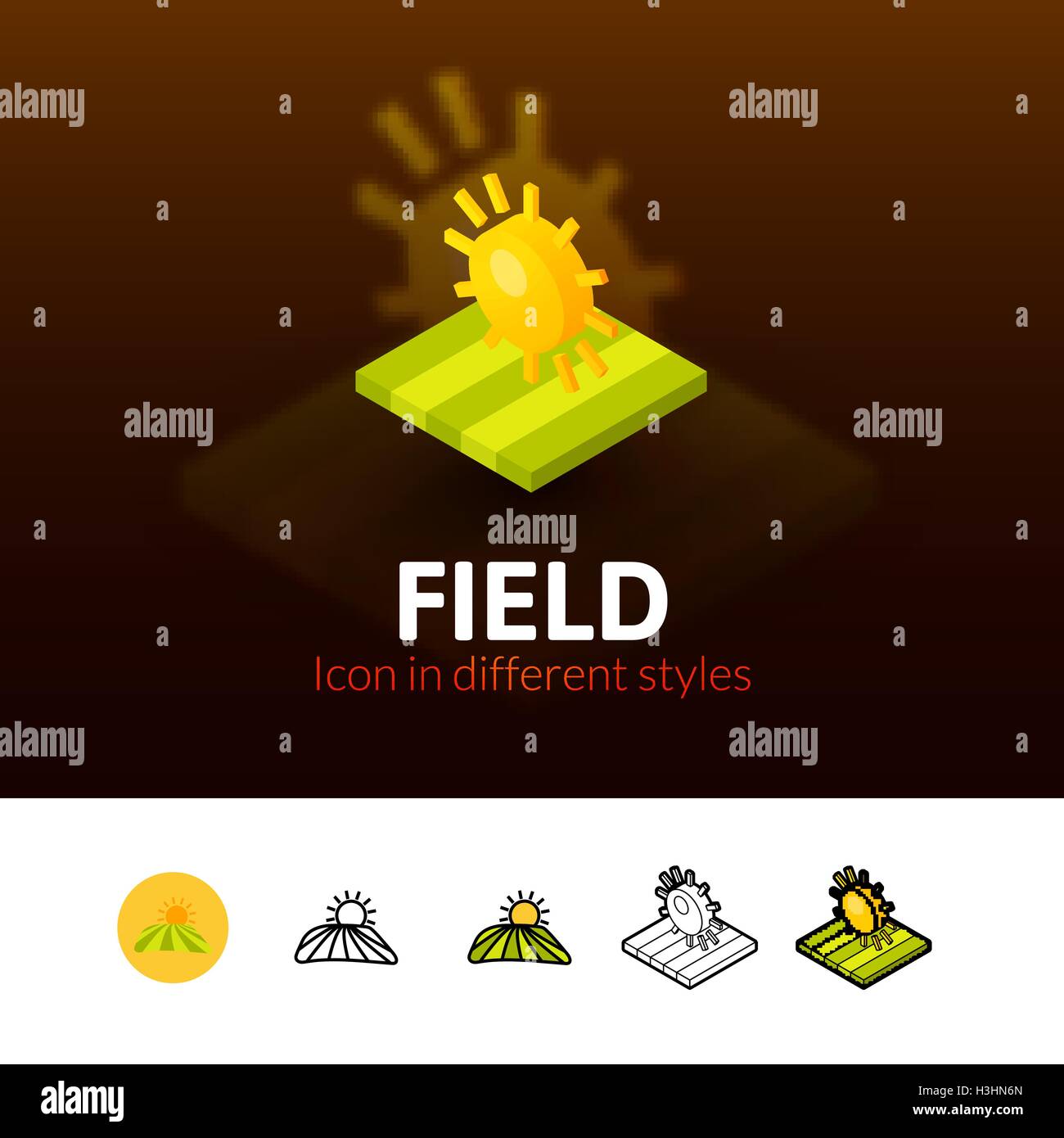 Corn in field green Stock Vector Images - Alamy