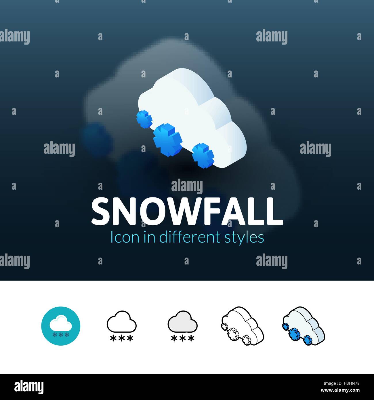 Snow falling in different Stock Vector Images - Alamy