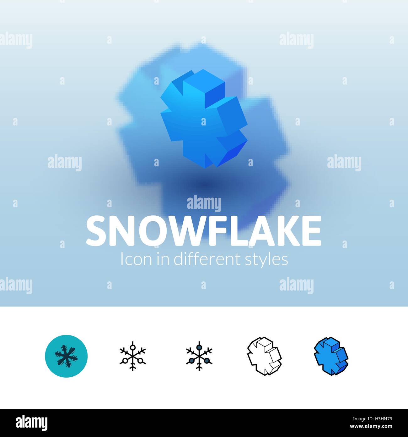 3d isometric snowflake modern hi-res stock photography and images - Alamy