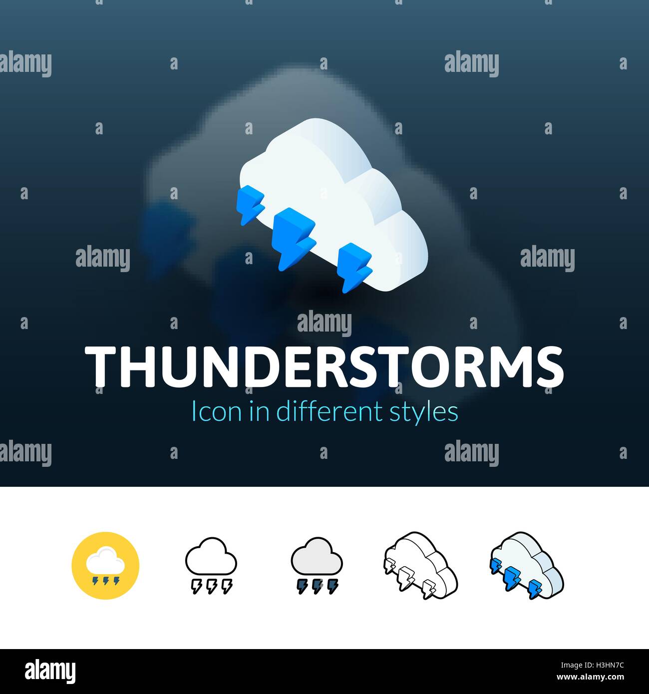 Set different lightning bolt Stock Vector Images - Alamy