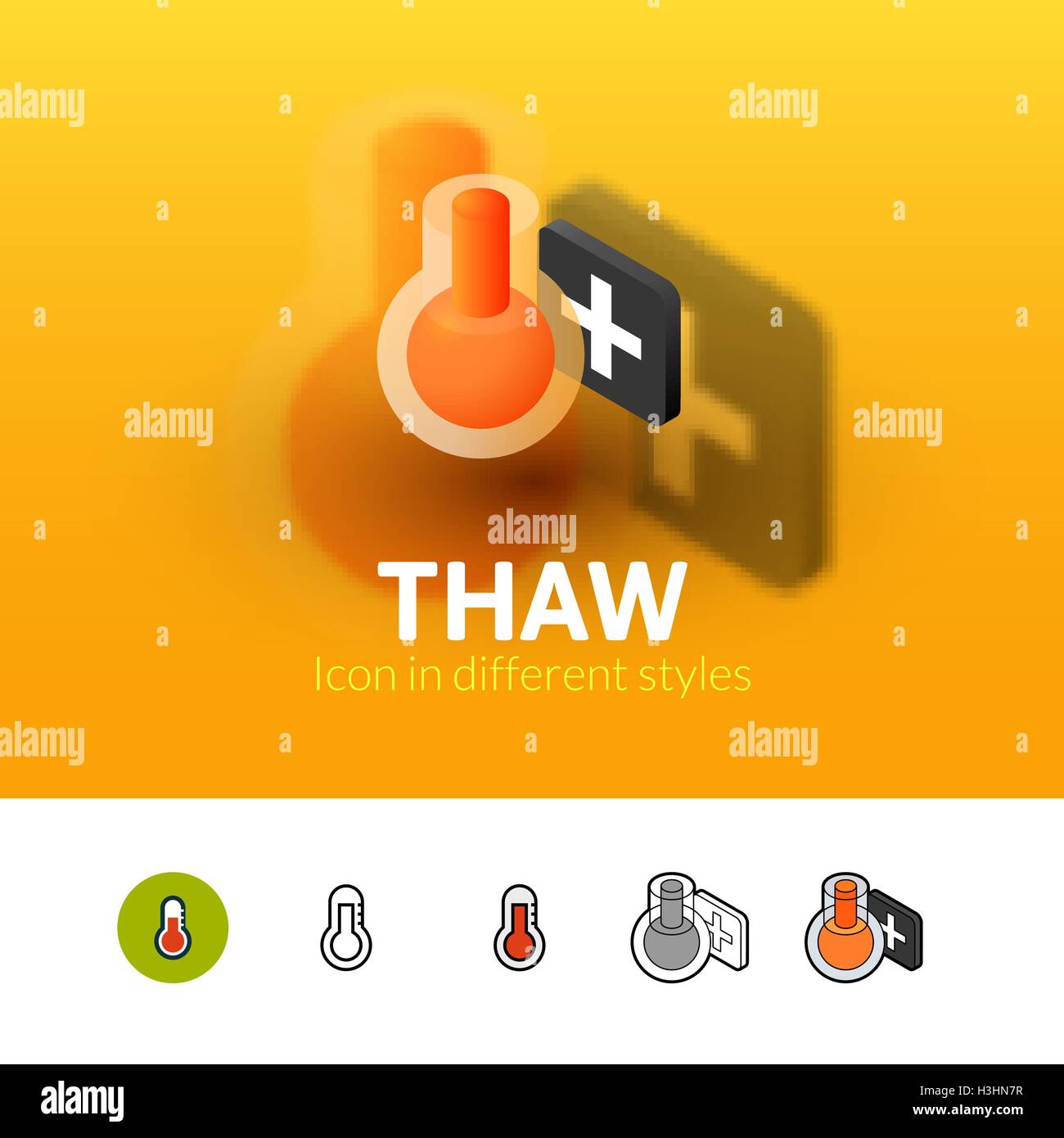 Thaw icon in different style Stock Vector Image & Art - Alamy
