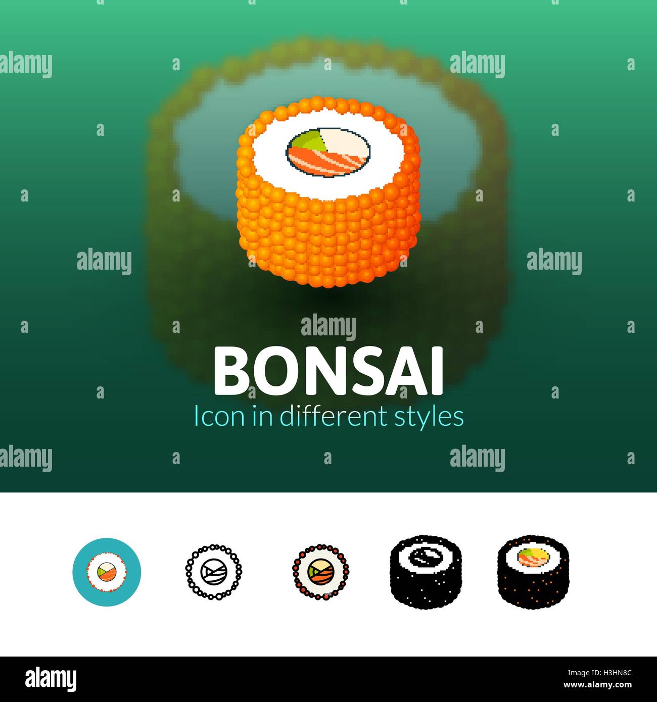 Bonsai thin line icon Stock Vector Images - Alamy