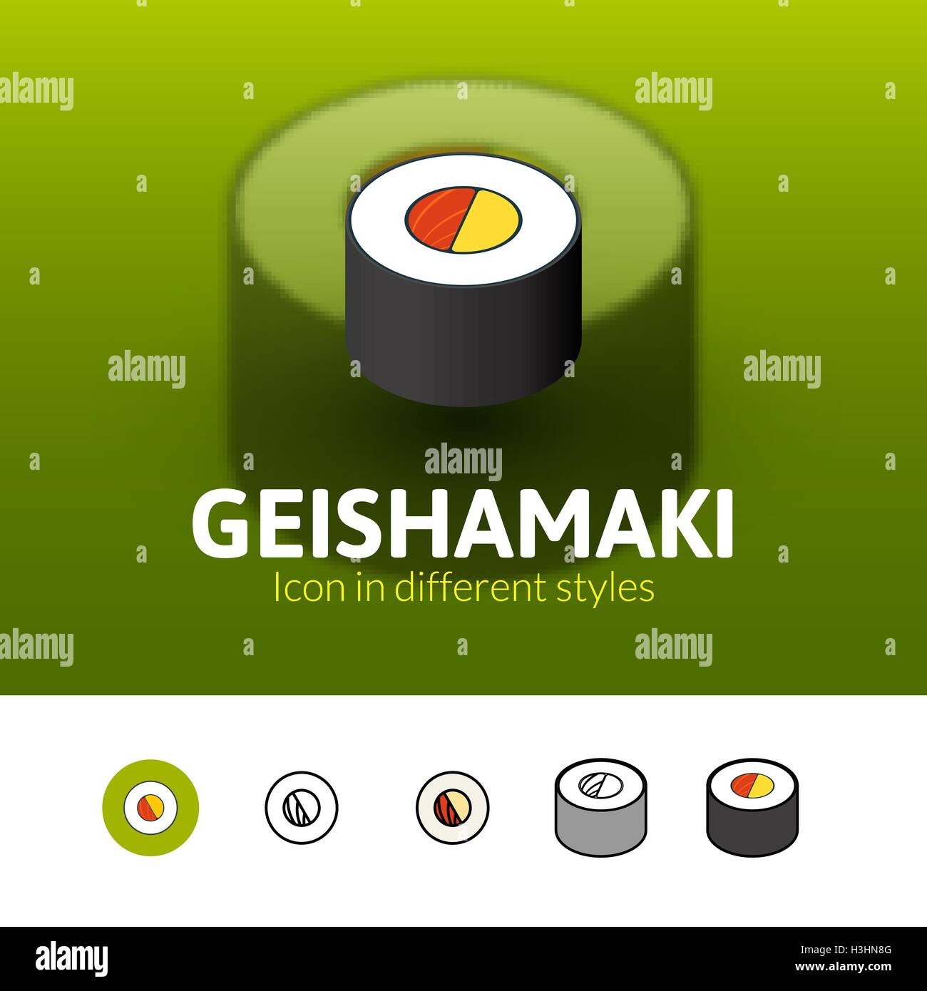 Geishamaki icon in different style Stock Vector Image & Art - Alamy