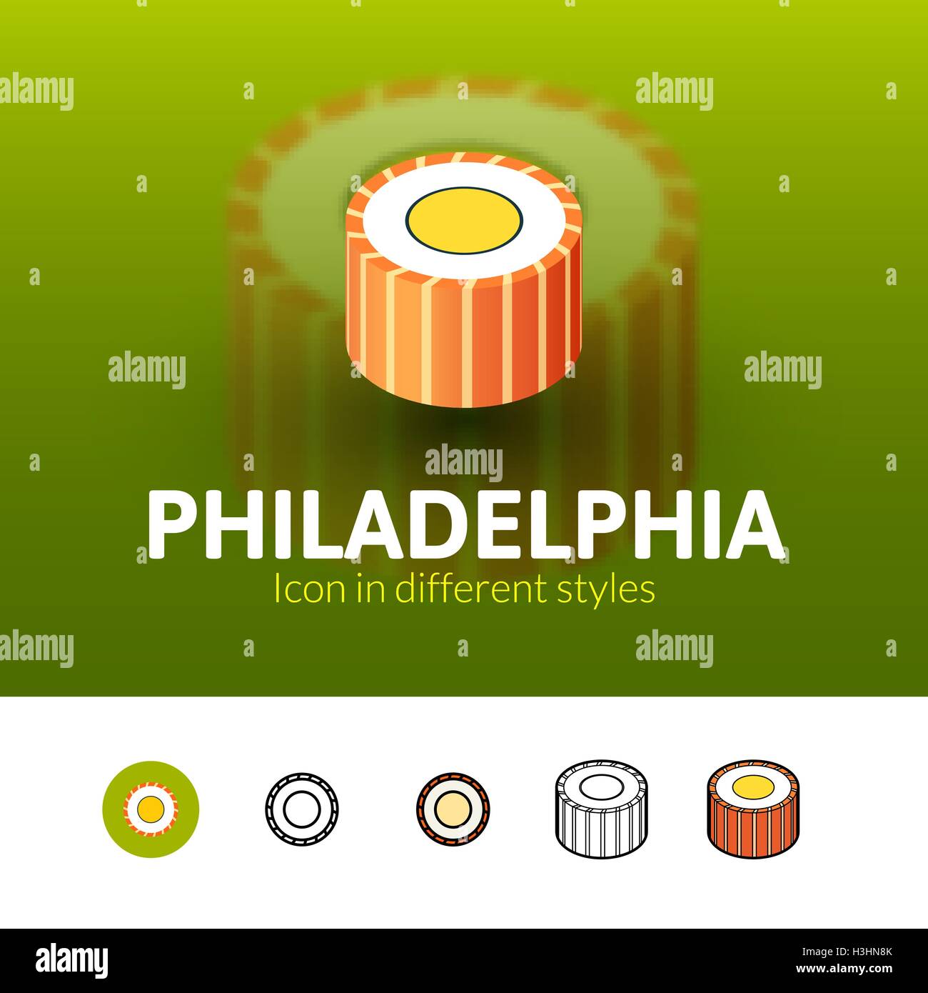 Fresh philadelphia roll on Stock Vector Images - Alamy