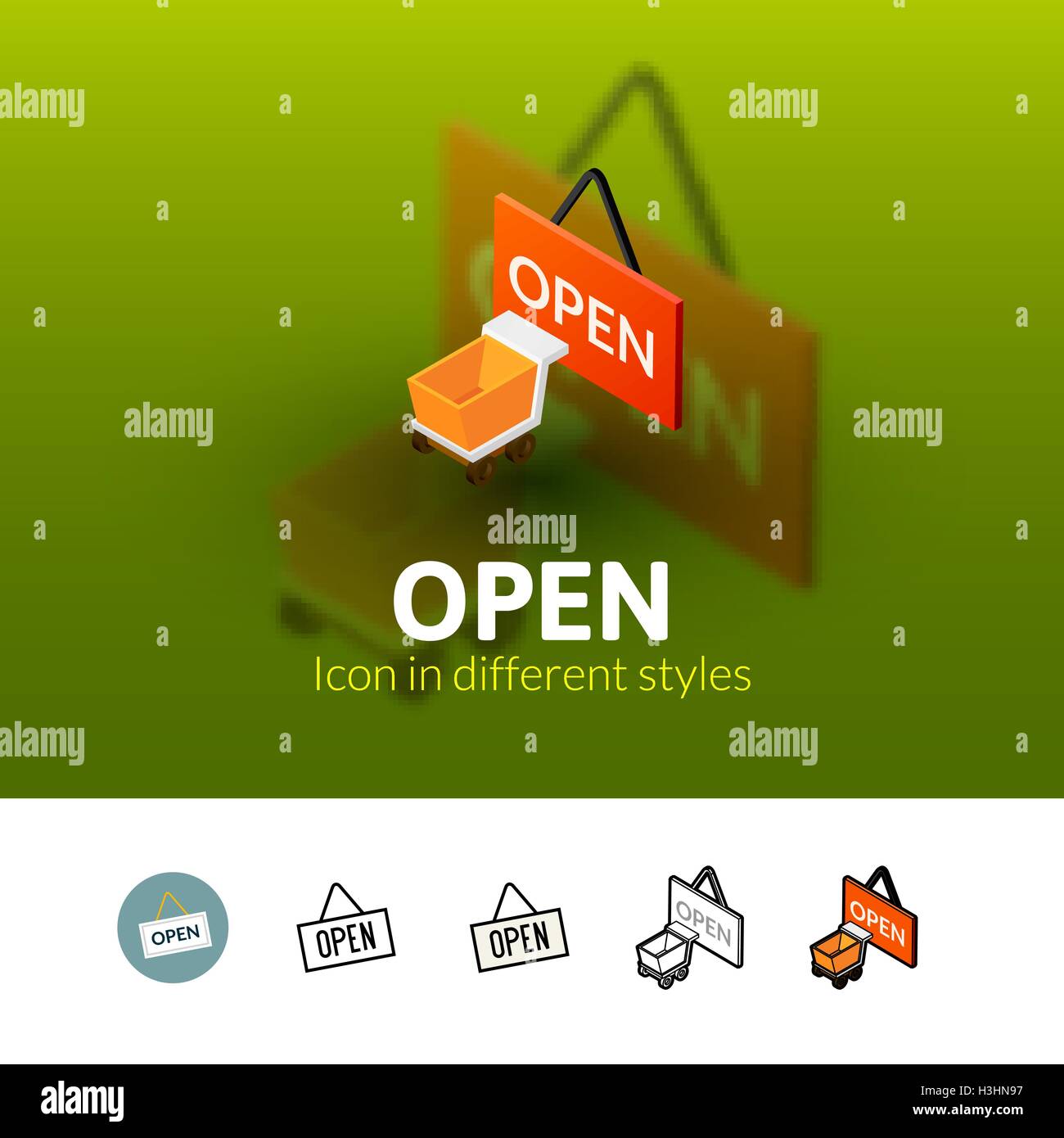 The open market sign Stock Vector Images - Alamy