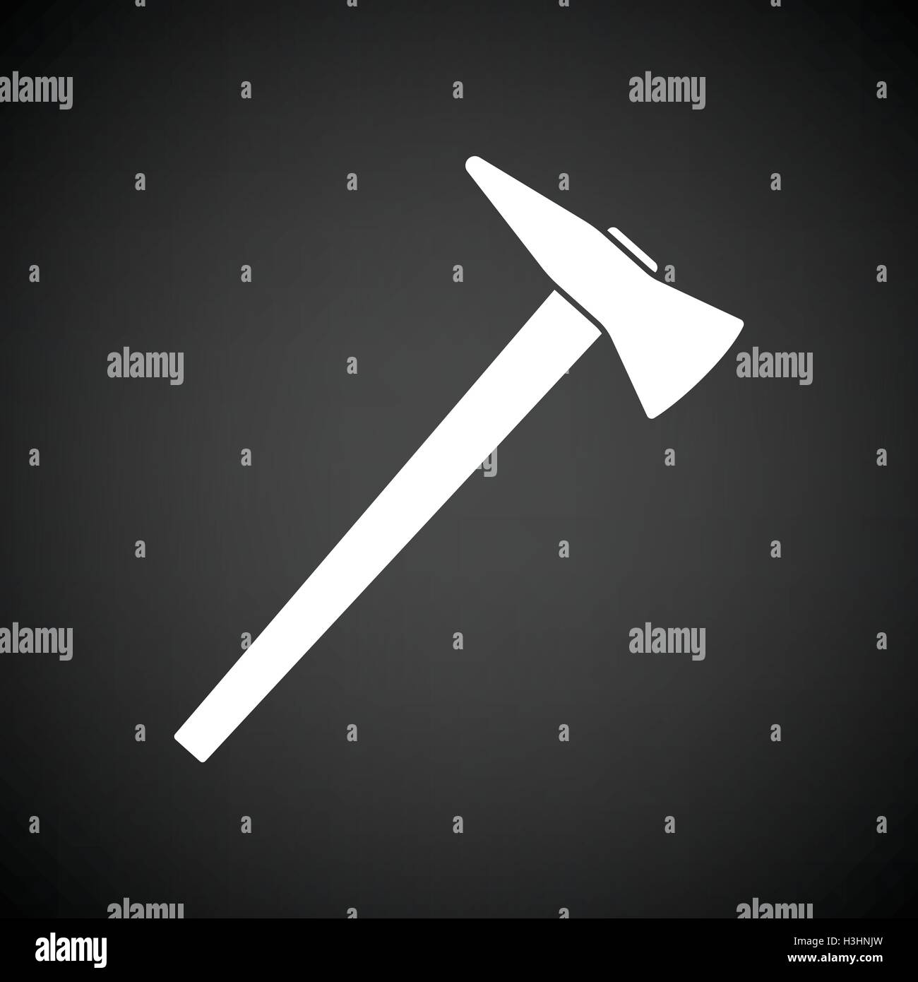 Fire axe icon. Black background with white. Vector illustration Stock ...