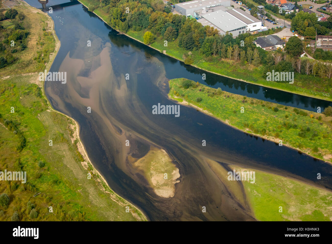 Aerial picture, Lippe mouth, Lippe mouth delta, Lippe rebuilding, The ...