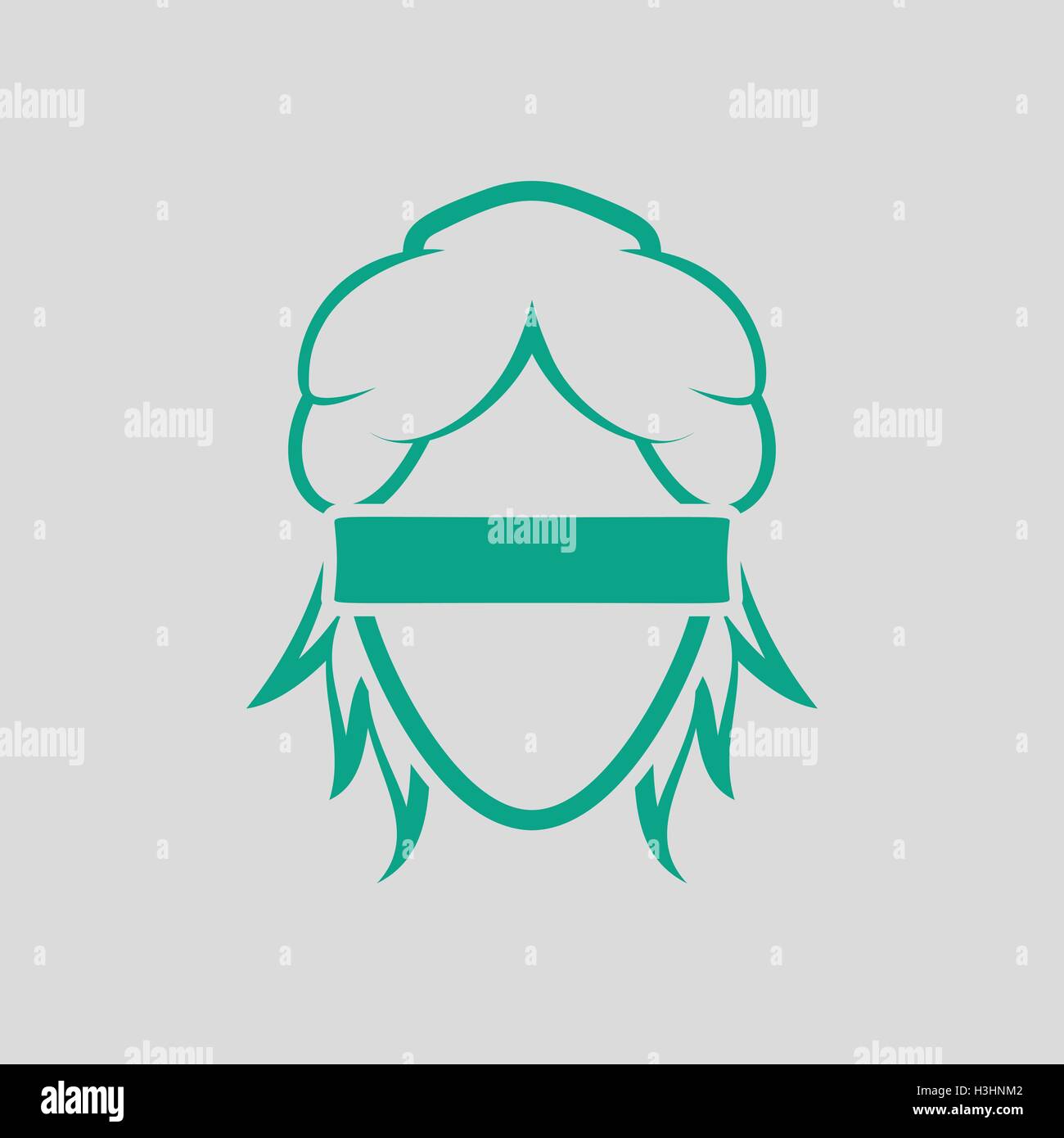 Femida head icon. Gray background with green. Vector illustration Stock ...