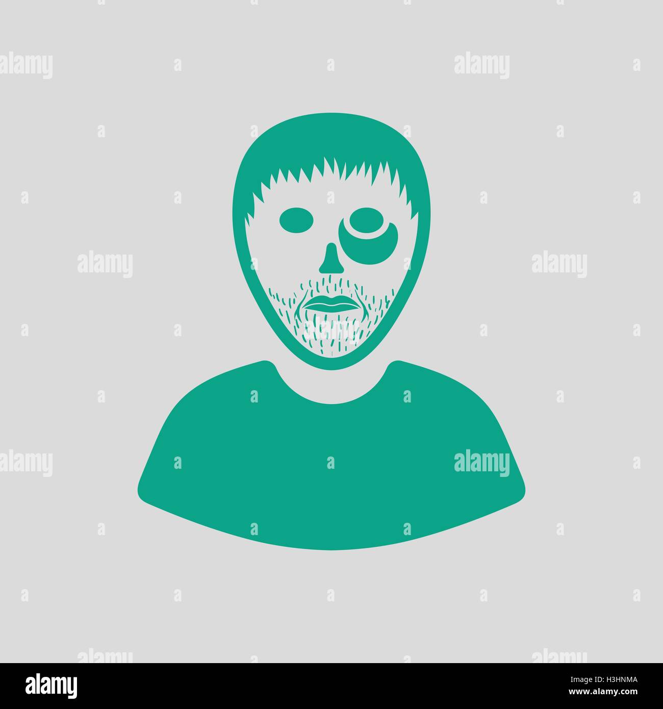 Criminal man icon. Gray background with green. Vector illustration ...