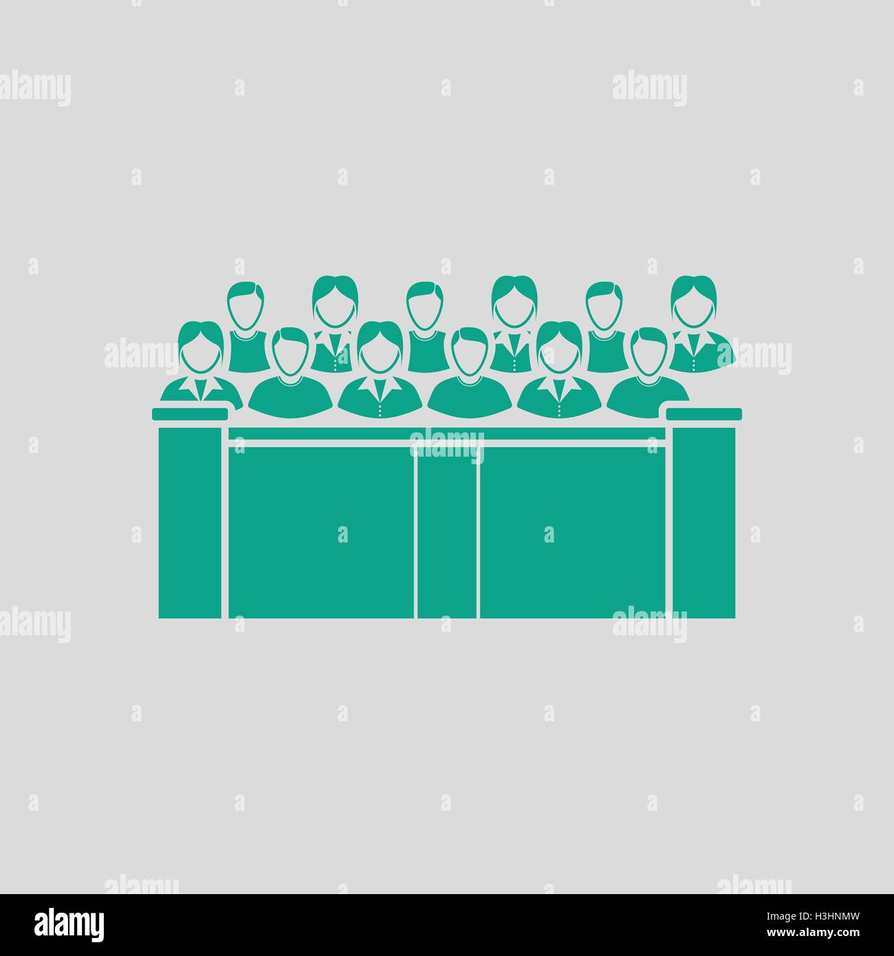 Jury icon. Gray background with green. Vector illustration Stock Vector ...