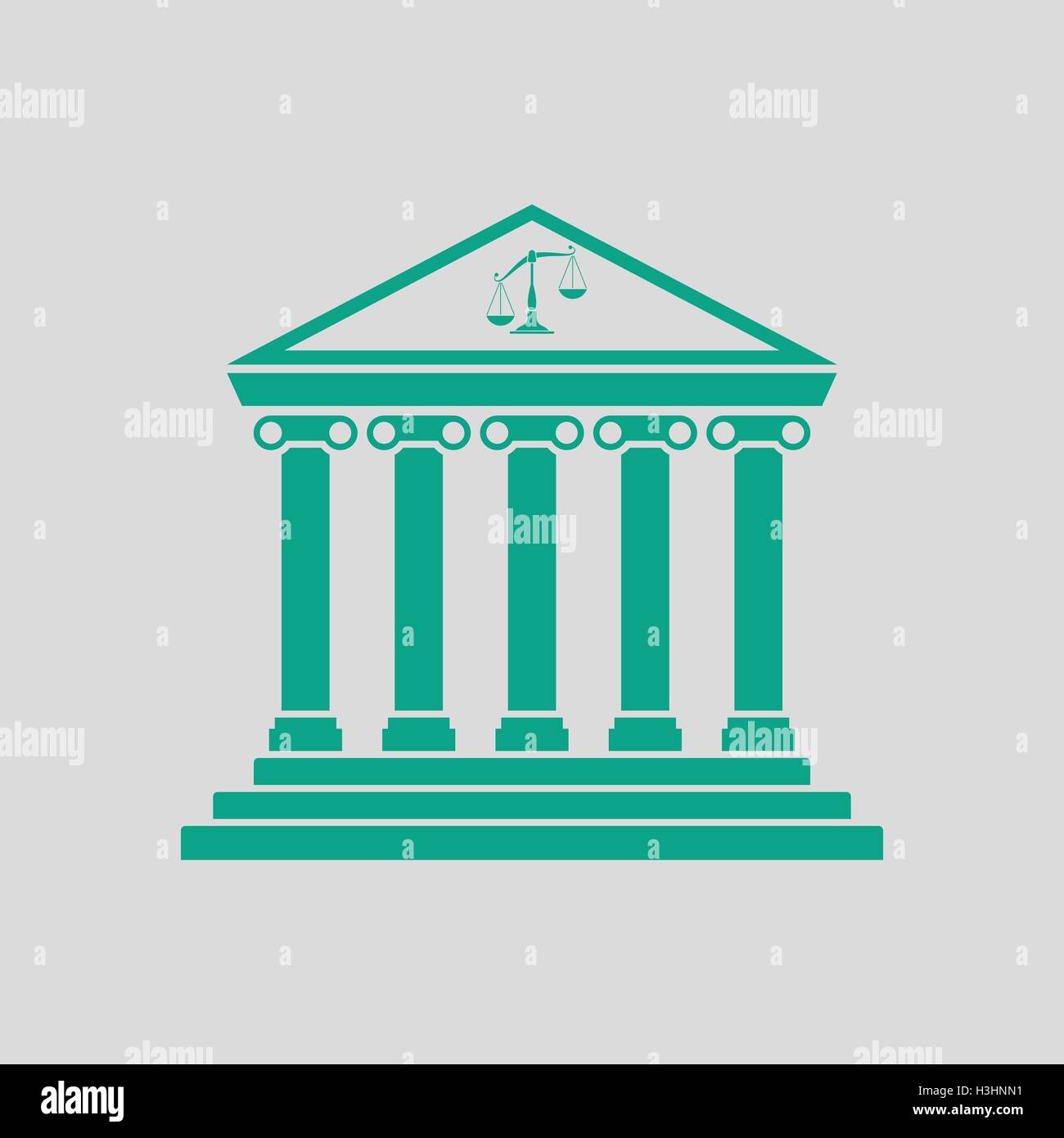 Courthouse icon. Gray background with green. Vector illustration Stock ...
