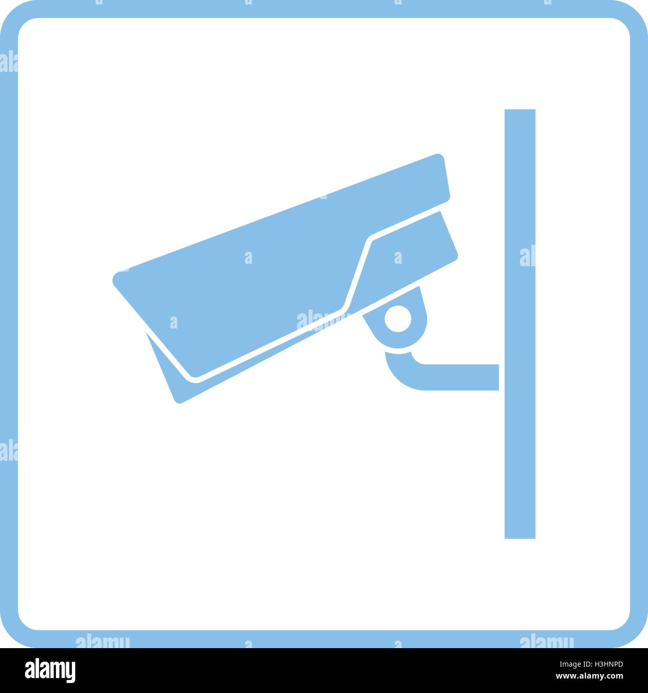 Security camera icon. Blue frame design. Vector illustration Stock ...