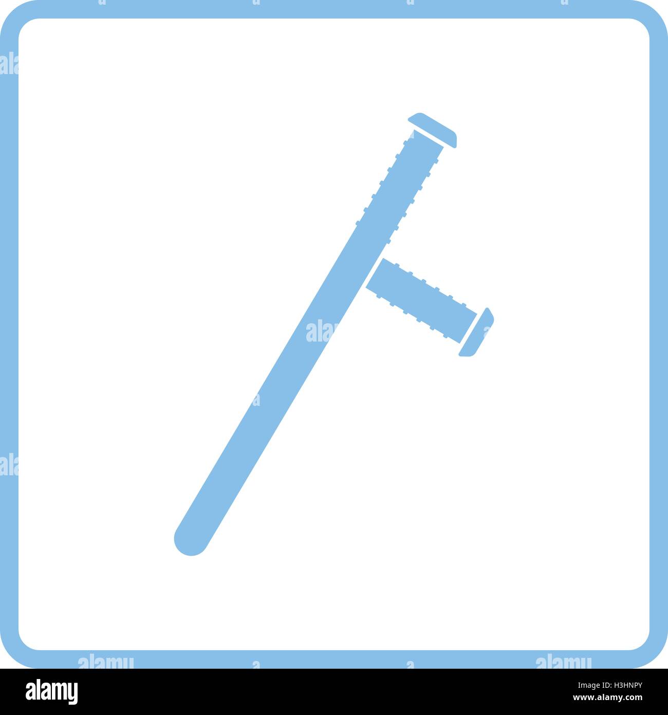 Police baton icon. Blue frame design. Vector illustration Stock Vector ...