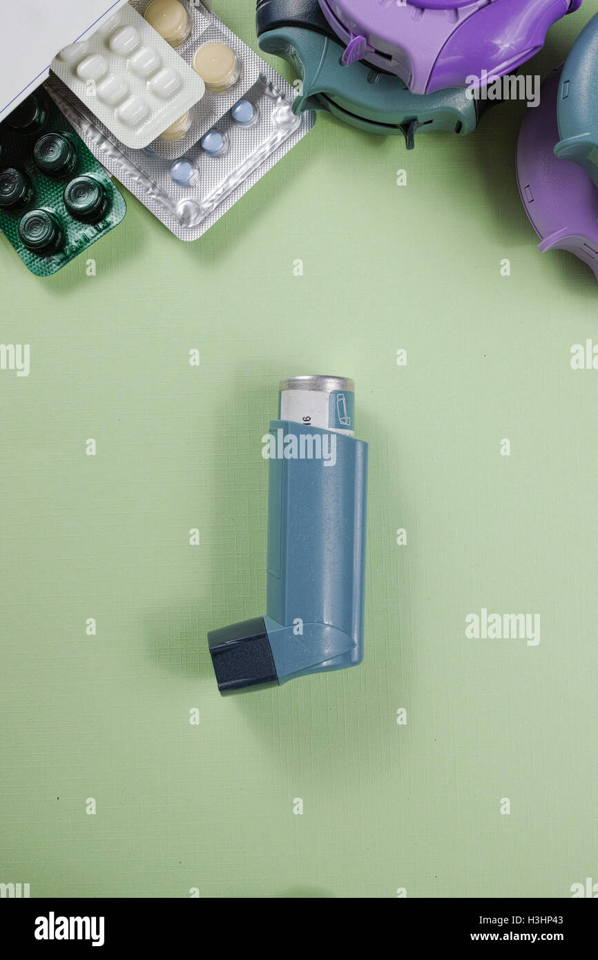 Asthma relief concept salbutamol inhalers hi-res stock photography and ...