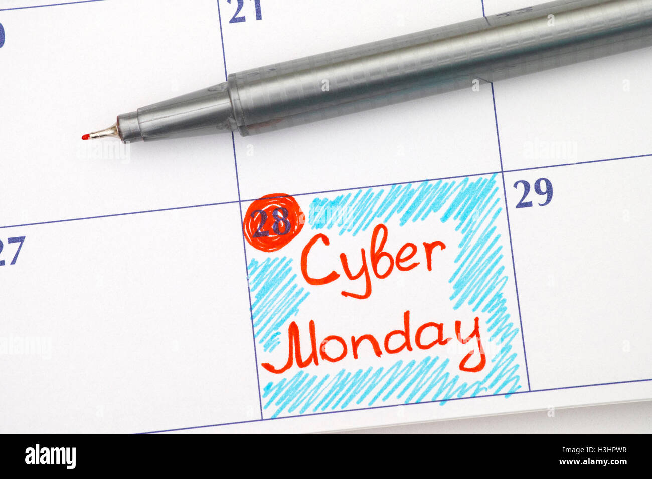 Monday calendar hi-res stock photography and images - Alamy