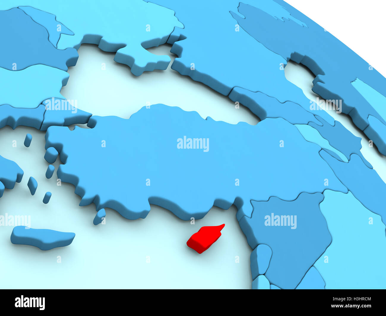 Cyprus map in blue hi-res stock photography and images - Alamy
