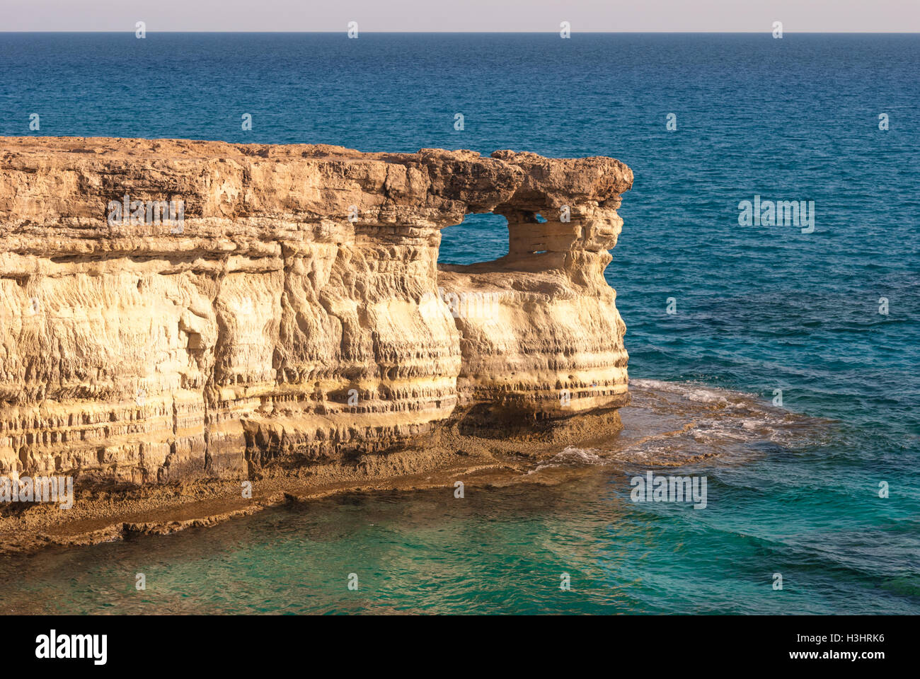 View of the sea and cliffs of Cape Greco. Protaras. Cyprus Stock Photo ...