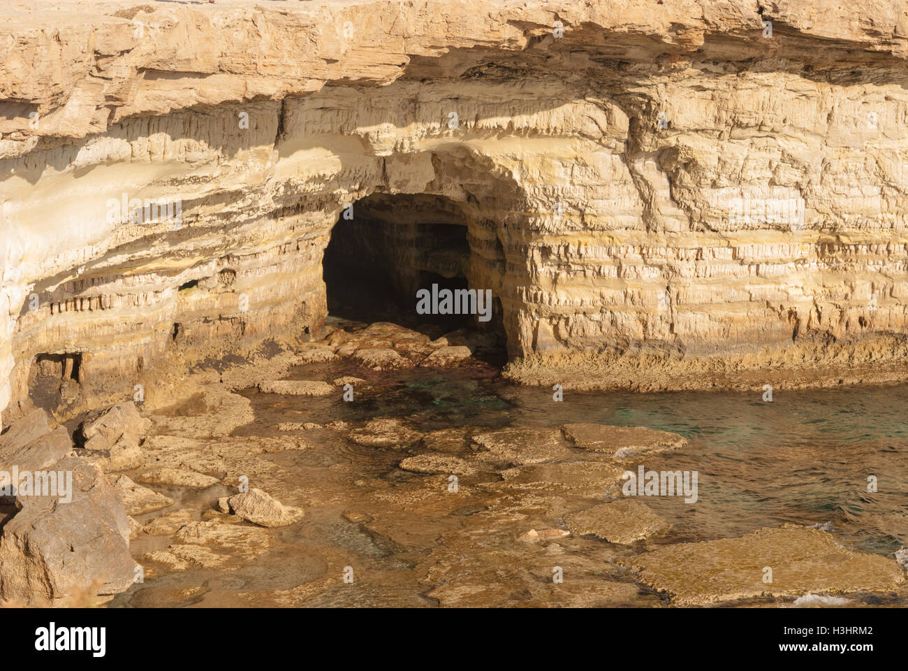 View on sea cave of Cape Greco. Protaras. Cyprus Stock Photo - Alamy