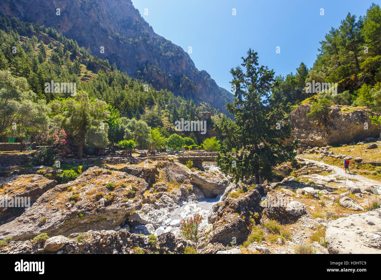 displaced village Samaria in Samaria Gorge in central Crete, Greece ...