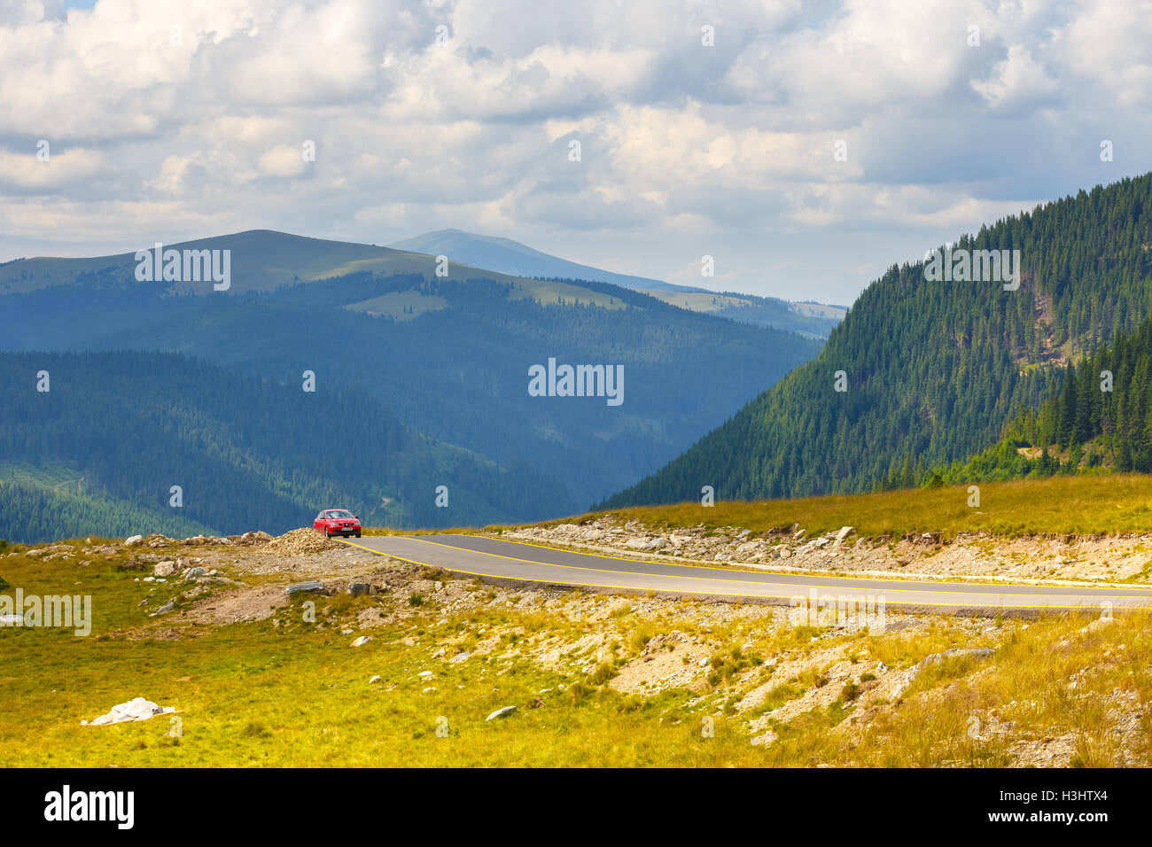 Landscape of Transalpina road in Parang Mountains, Romania Stock Photo ...